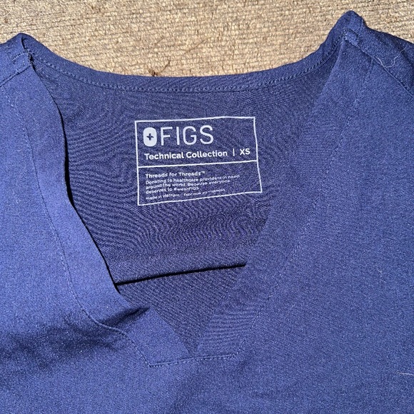 Figs | Tops | Figs Xs Navy Blue Scrub Top | Poshmark